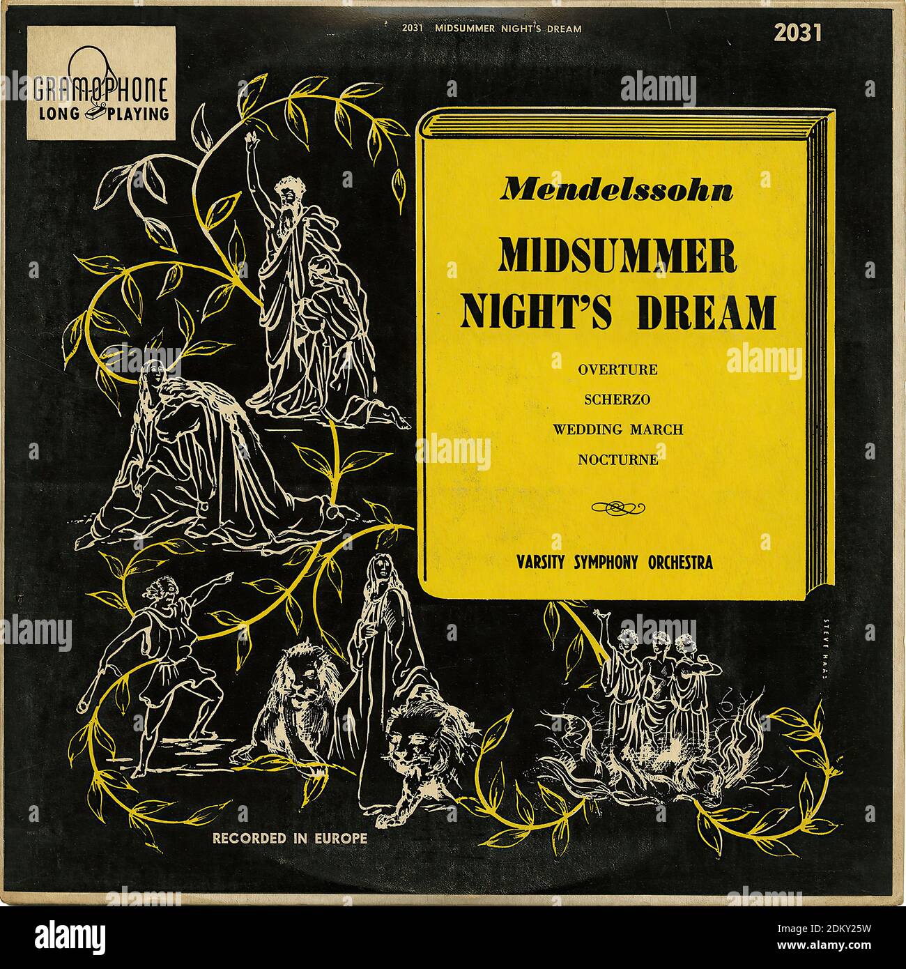 Midsummer Night's Dream - Vintage Record Cover Stock Photo - Alamy