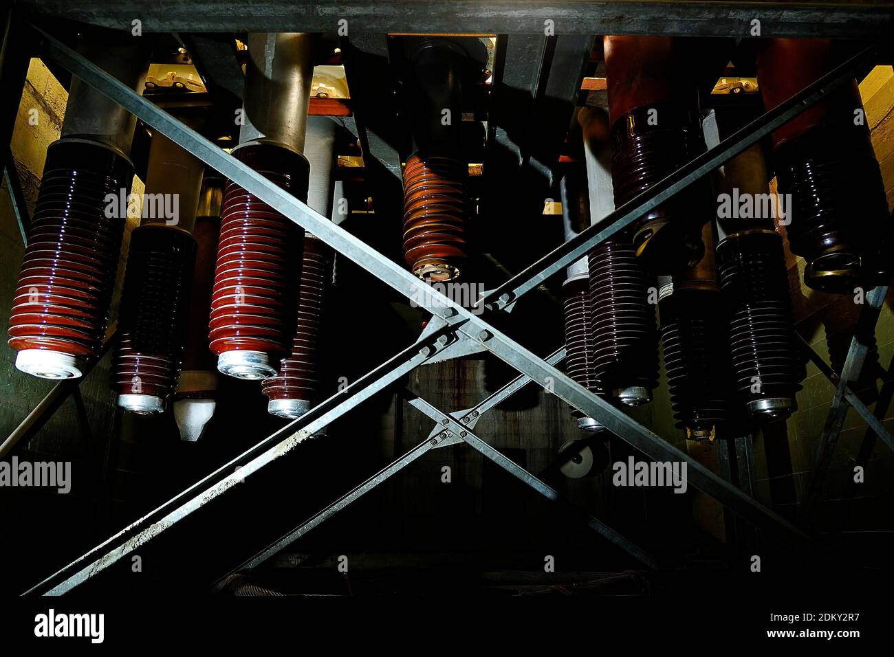 Insulators in the Cushman Substation of Tacoma Power in Tacoma, WA ...