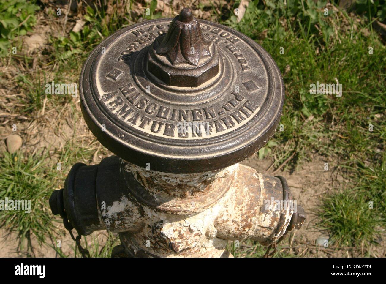 A fire hydrant in Romania's countryside Stock Photo - Alamy