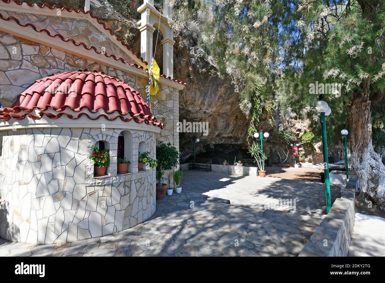 Greece, cave church of St. Agios Ioannis aka cave of Saint John in ...