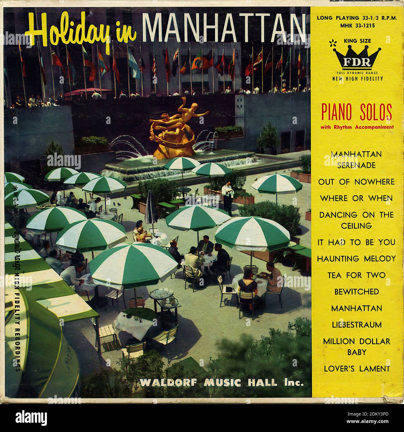 Holiday in Manhattan - Vintage Record Cover Stock Photo - Alamy