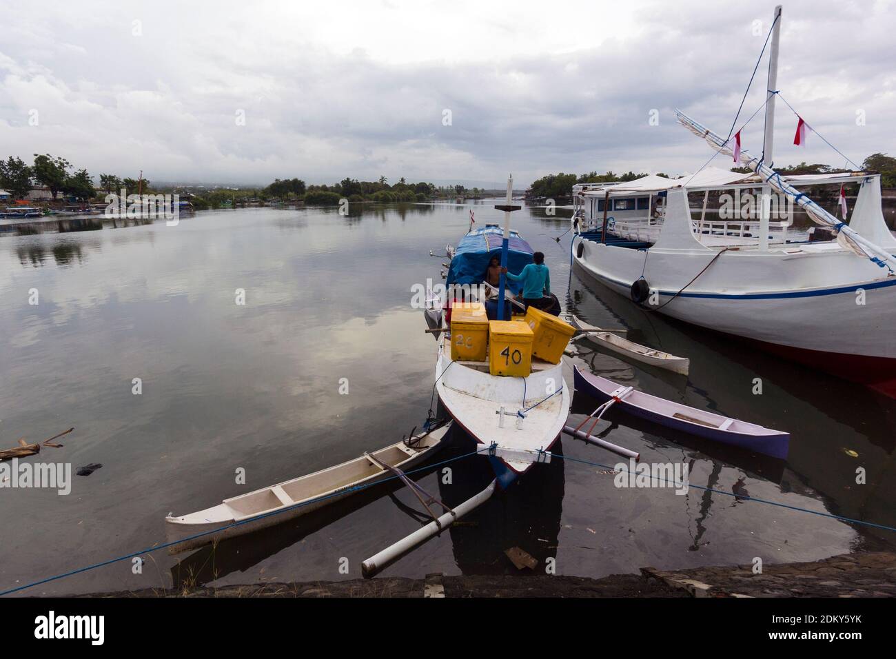Traditional port on Boom beach, Banyuwangi regency Stock Photo - Alamy