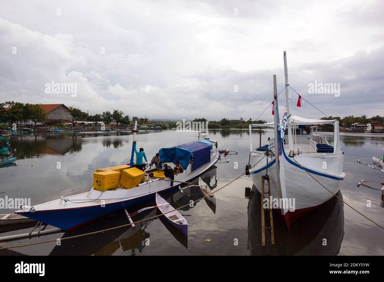 Traditional port on Boom beach, Banyuwangi regency Stock Photo - Alamy