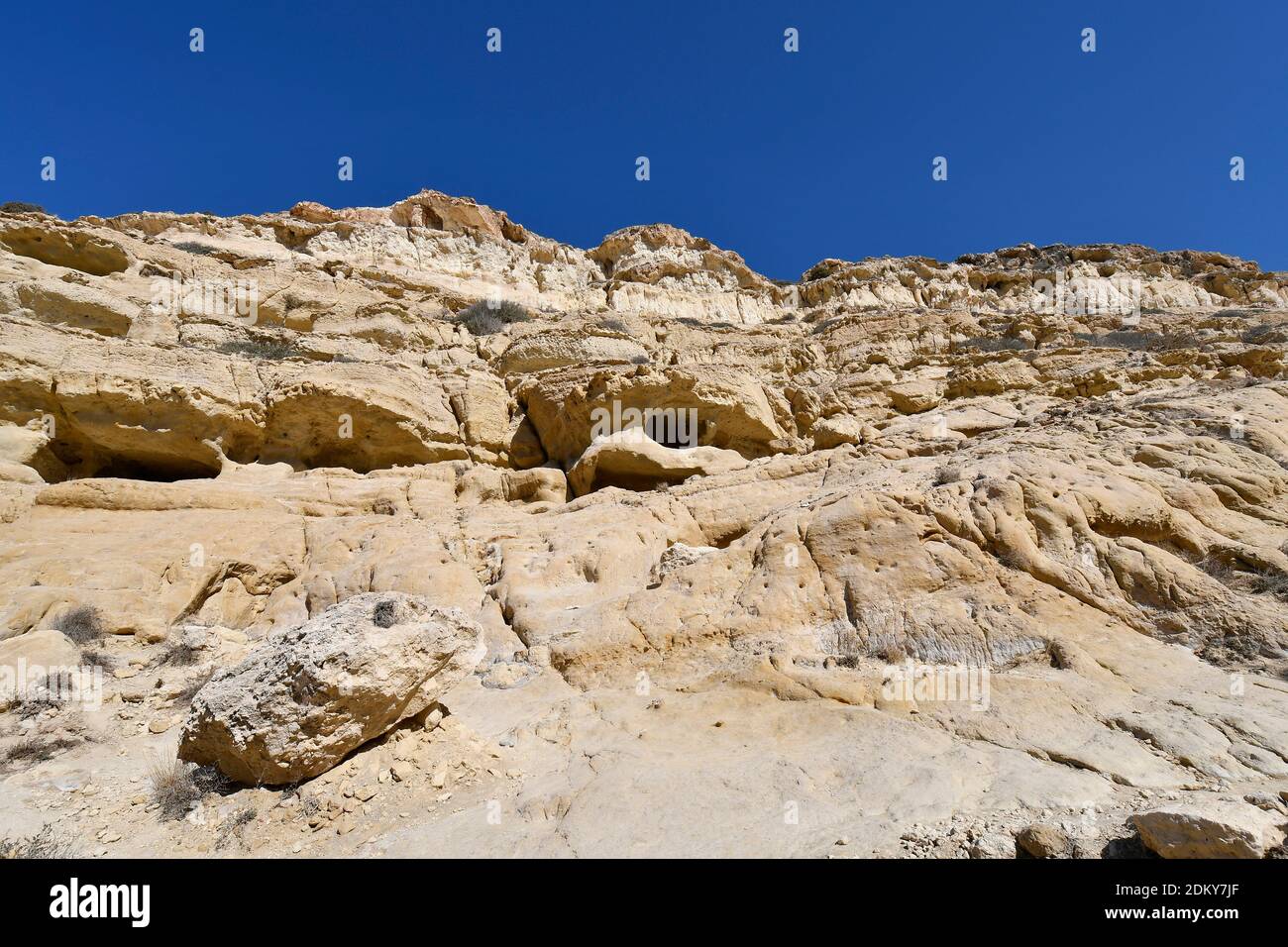 Greece, Crete Island, ancient tombs on hill in Matala Stock Photo - Alamy