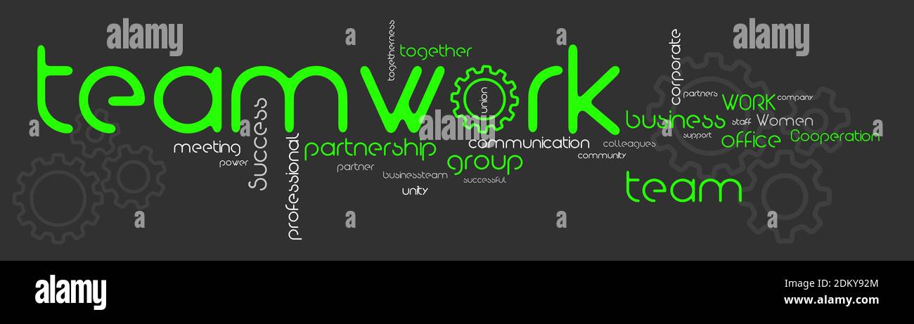 Business teamwork banner Stock Photo - Alamy