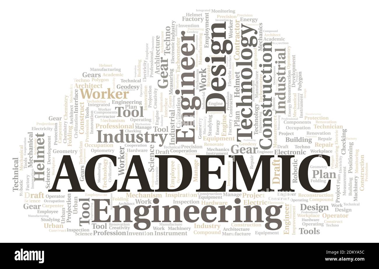 Academic typography word cloud create with text only Stock Photo - Alamy