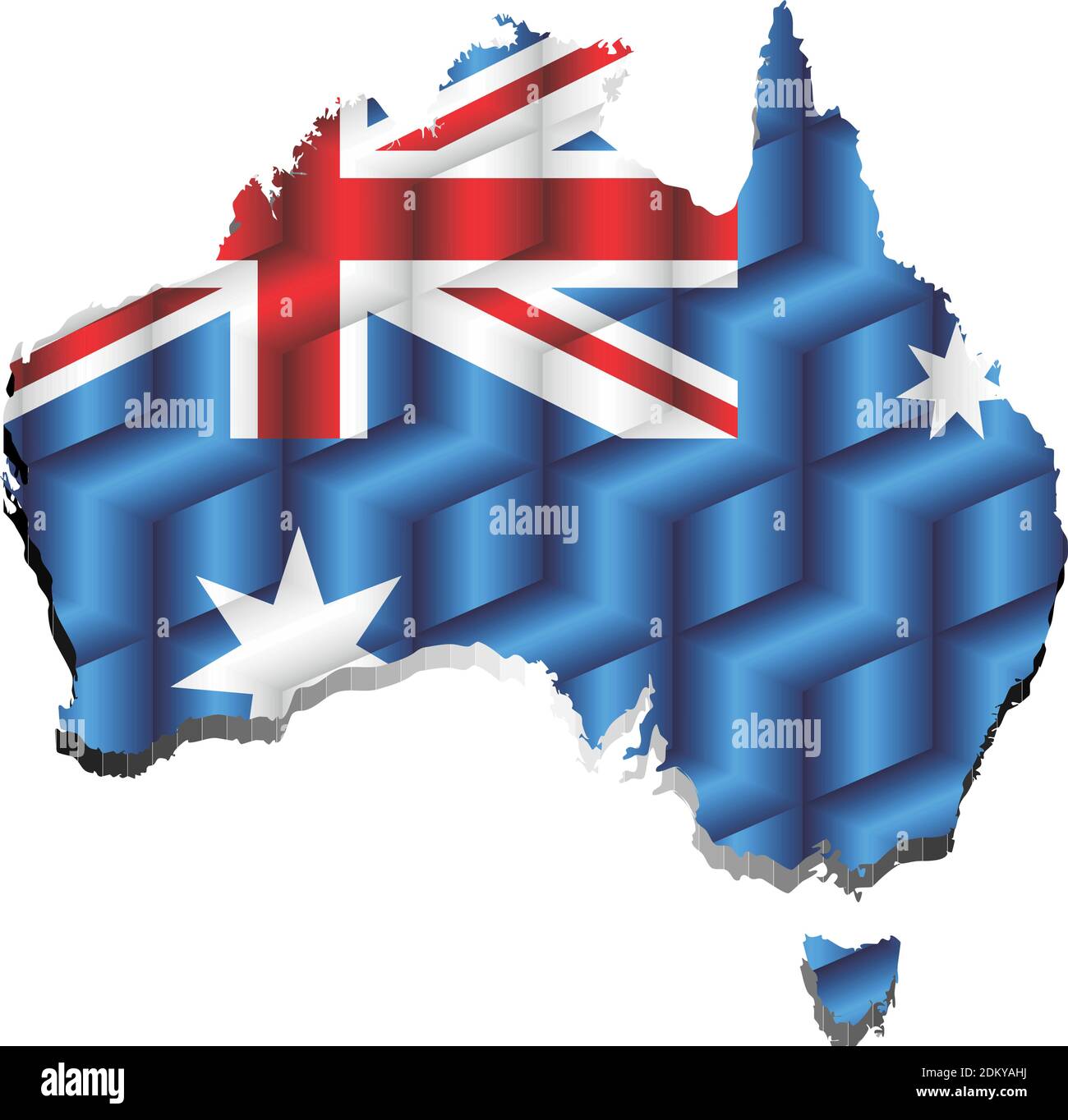 Australia Map from many cubes - Illustration, Three dimensional flag of ...