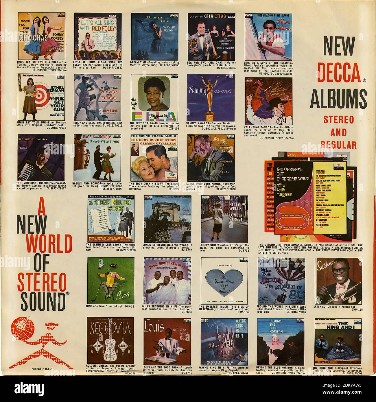 New Decca Albums - Vintage Record Cover Stock Photo - Alamy