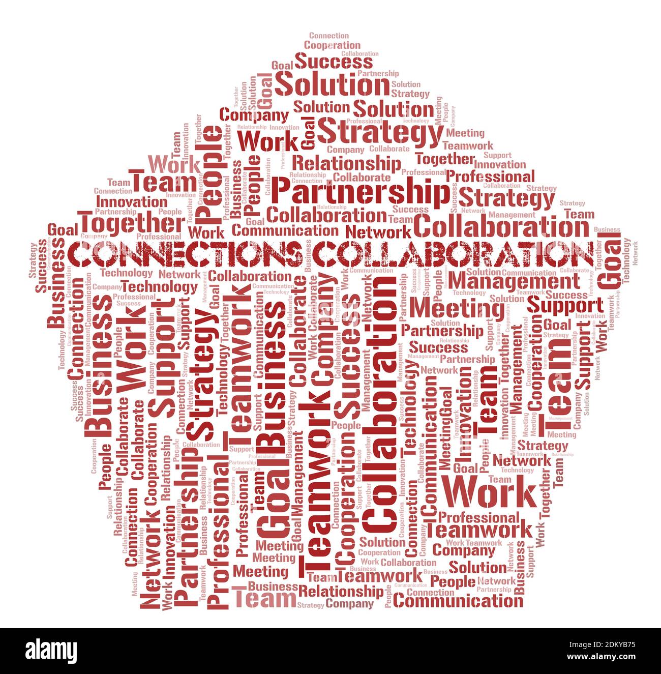 Connections Collaboration typography word cloud create with text only Stock Photo - Alamy