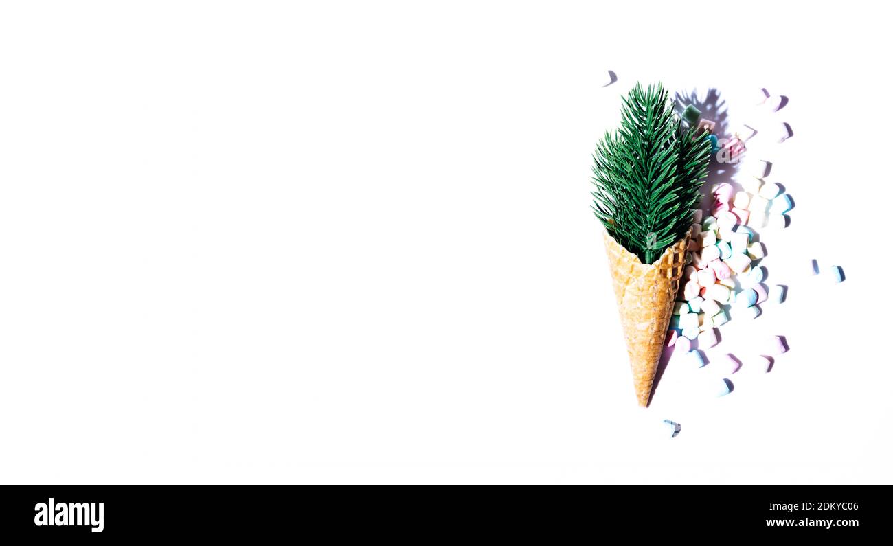 Christmas ice cream dessert Cut Out Stock Images & Pictures - Alamy