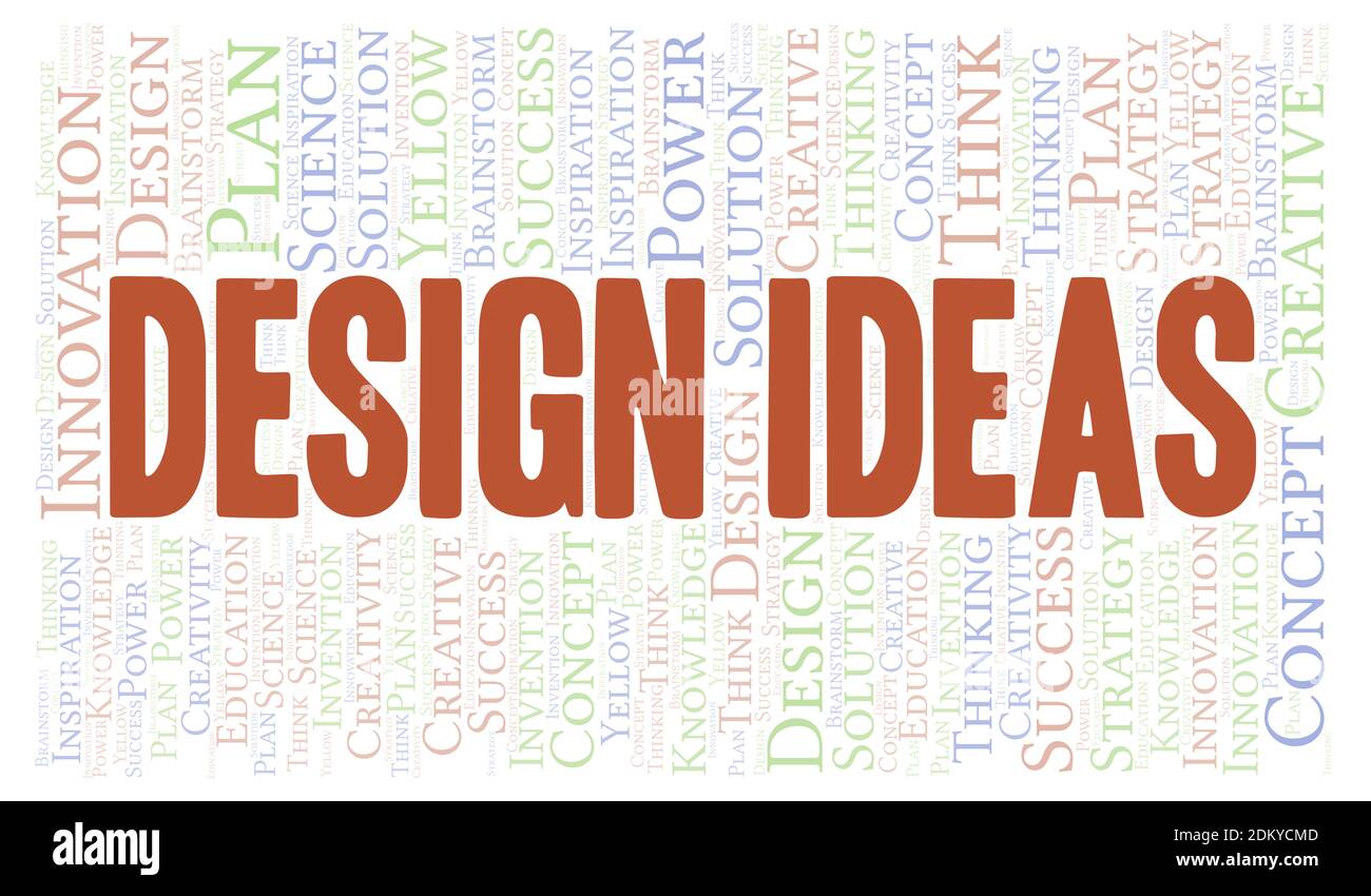 Design Ideas typography word cloud create with text only Stock Photo ...