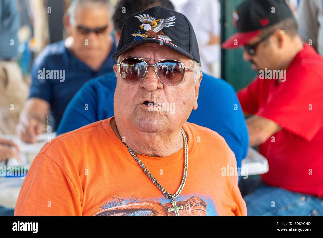 Cuban man in the Domino Park, Miami, Florida, USA Stock Photo - Alamy