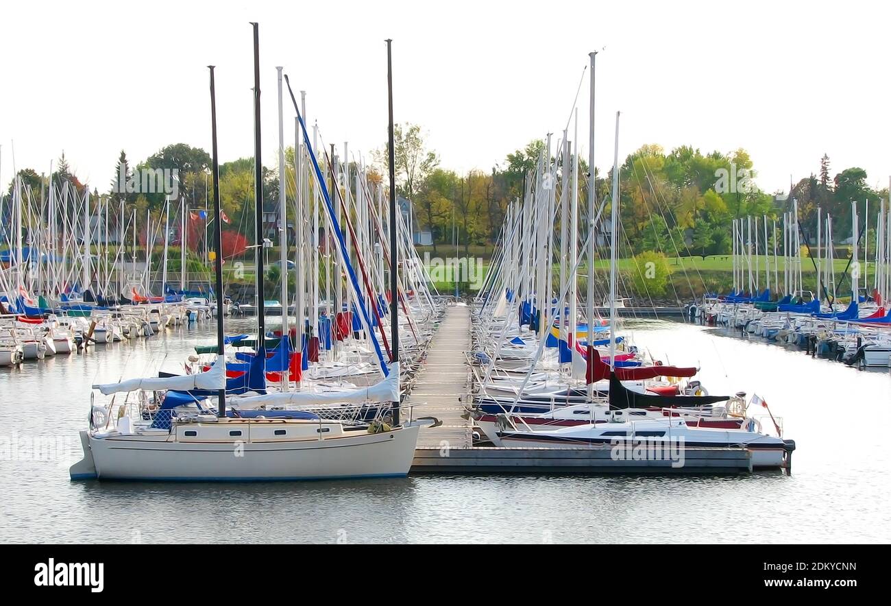 Sailboats docked at a marina in Ottawa, Canada Stock Photo - Alamy