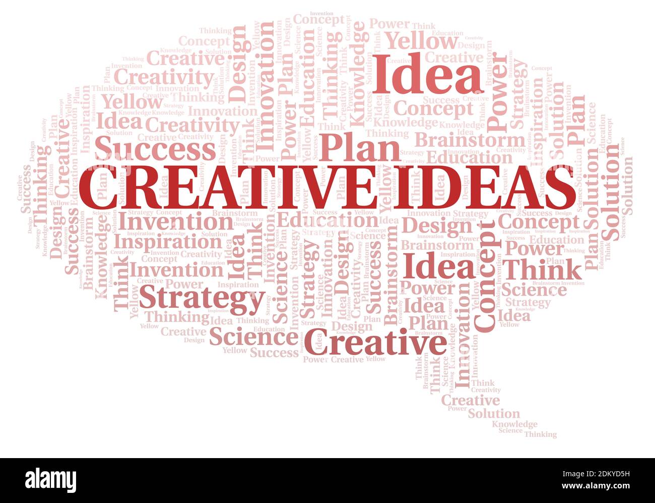 Creative Ideas typography word cloud create with text only Stock Photo ...
