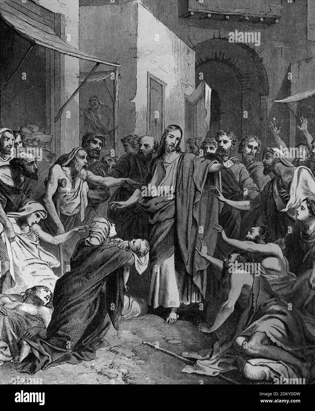 New Testament. Tranfiguration of Jesus. Jesus, Peter, James, John and ...