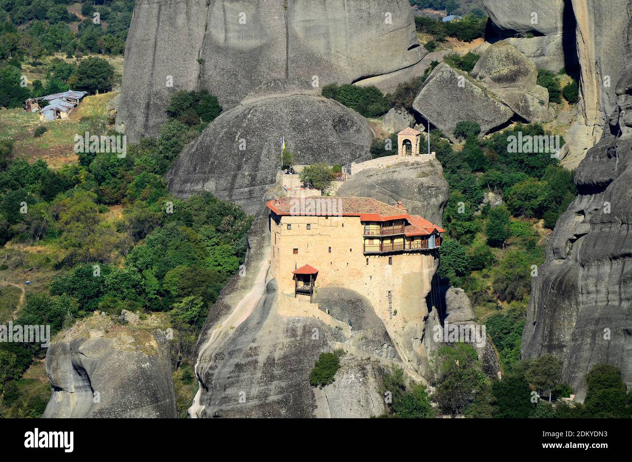 Greece, Meteora, Holy Monastery of Saint Nicholas Anapafsas in the ...