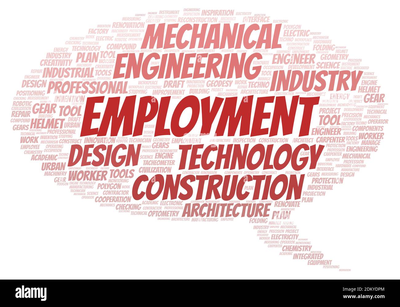 Employment typography word cloud create with text only Stock Photo - Alamy
