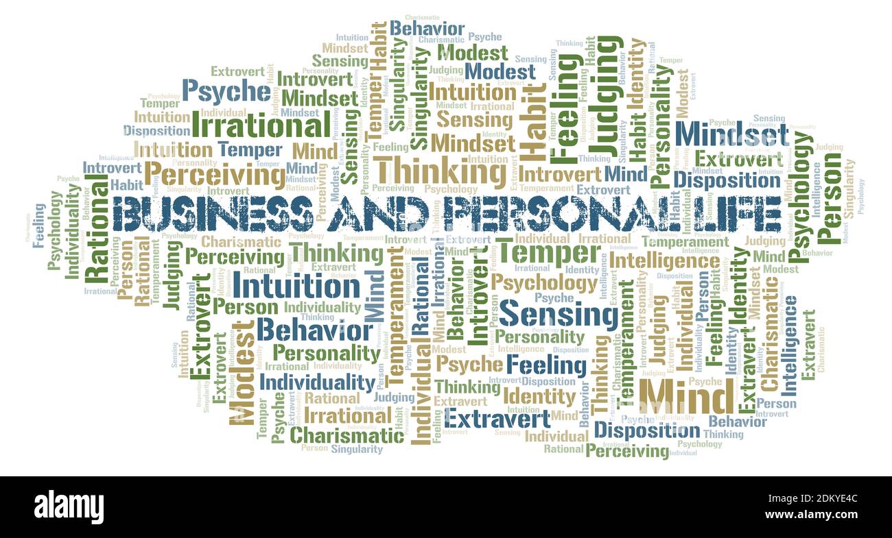 Business And Personal Life typography word cloud create with text only ...