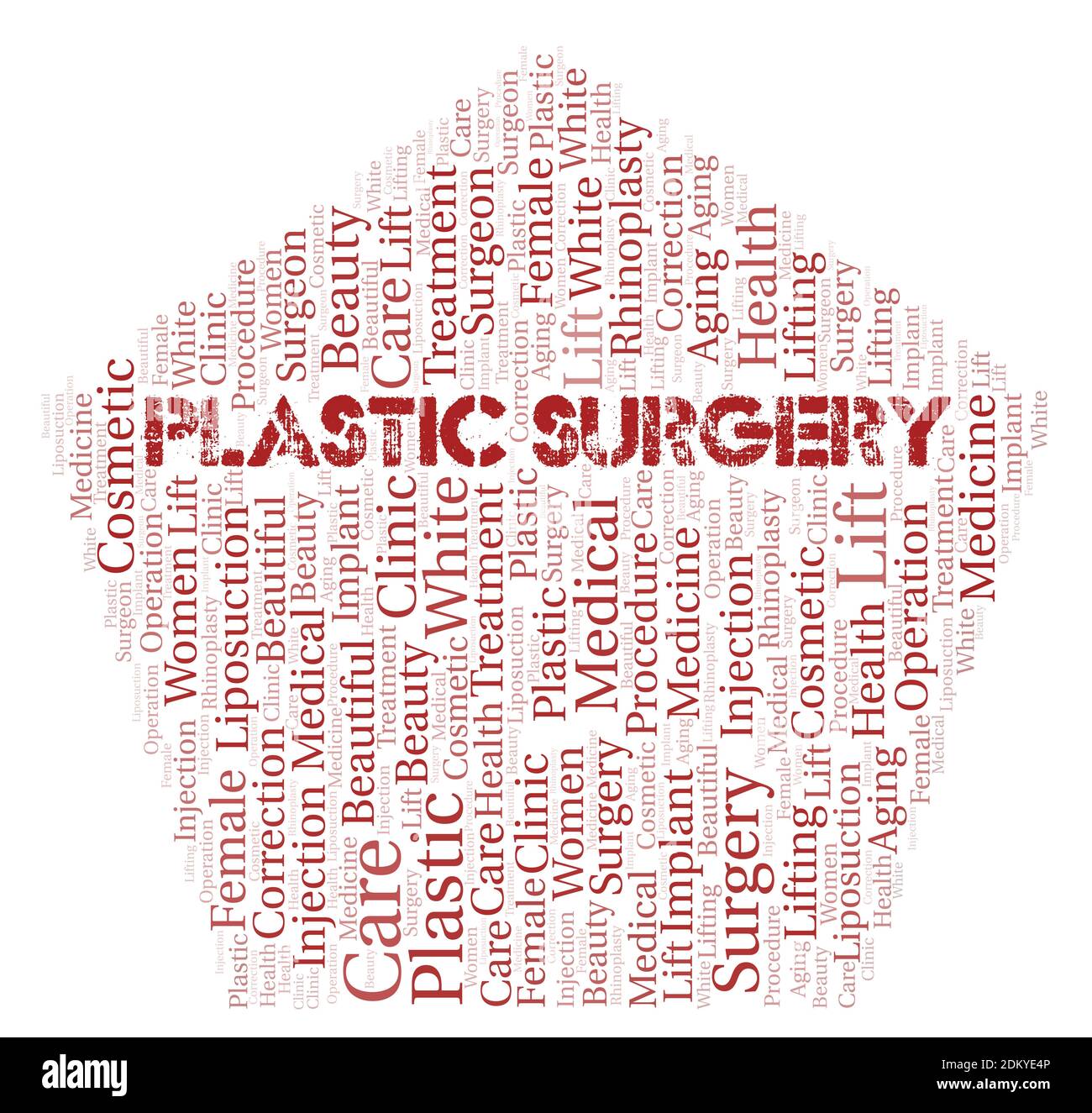 Plastic Surgery typography word cloud create with text only Stock Photo ...