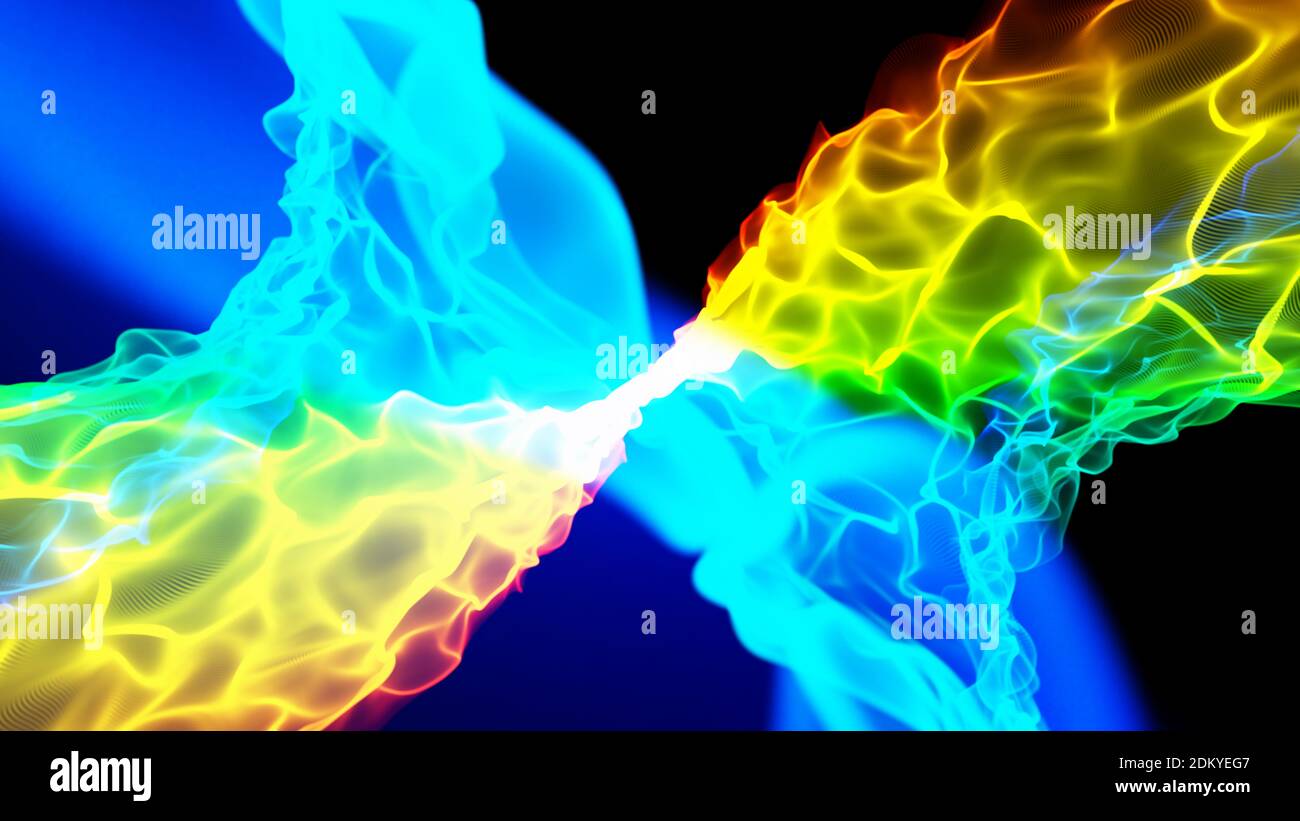 color canvas smoke, abstract 3d particle illustration Stock Photo - Alamy