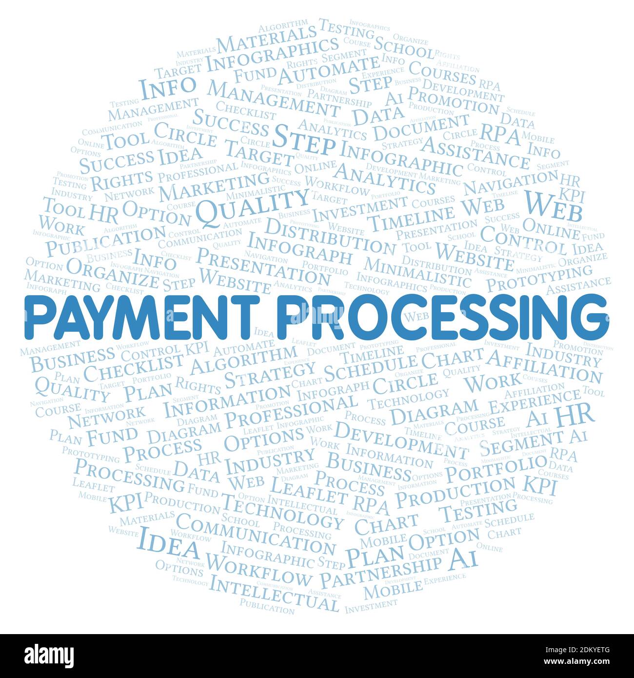 Payment Processing typography word cloud create with text only Stock ...