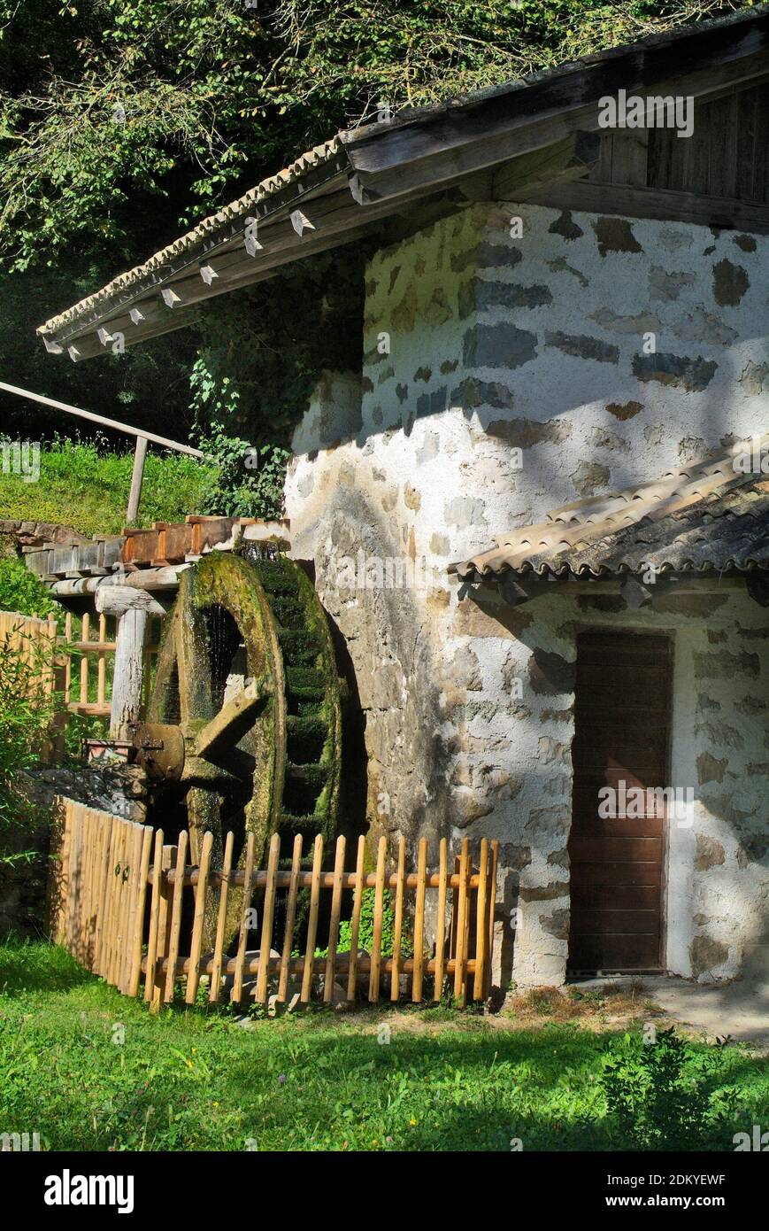 Italy, old water mill in Tiers Stock Photo - Alamy