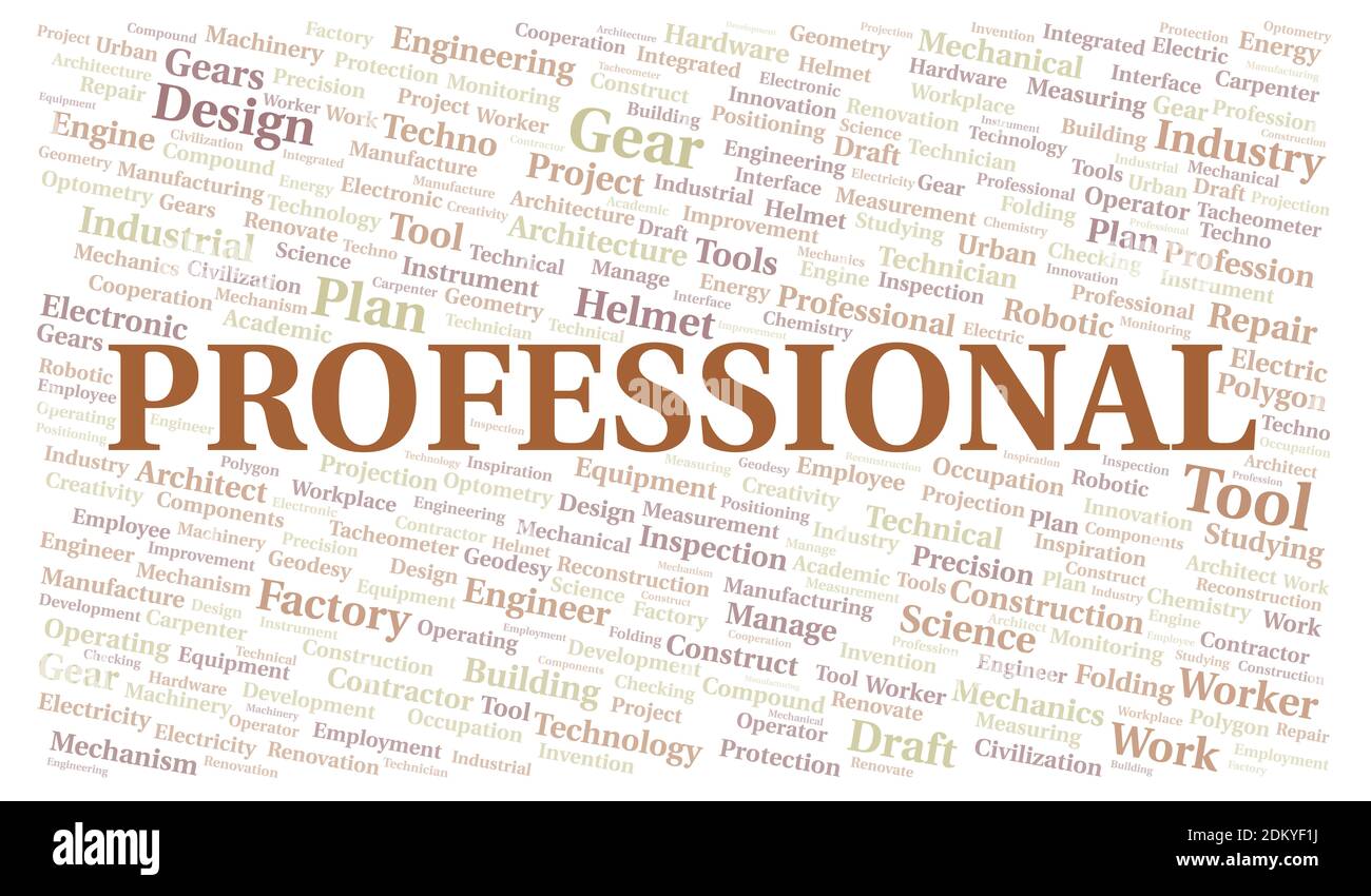 Professional typography word cloud create with text only Stock Photo ...