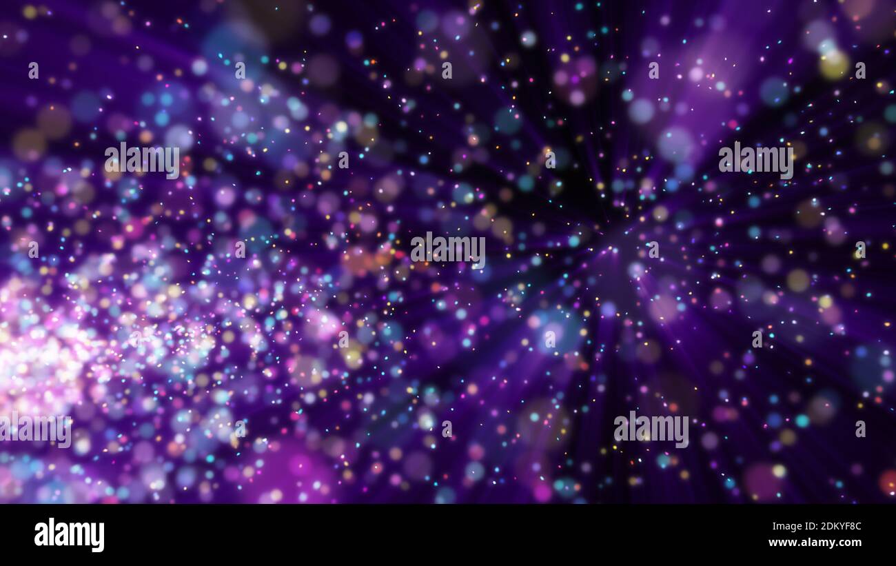 galaxy in space light particle. 3d illustration Stock Photo - Alamy