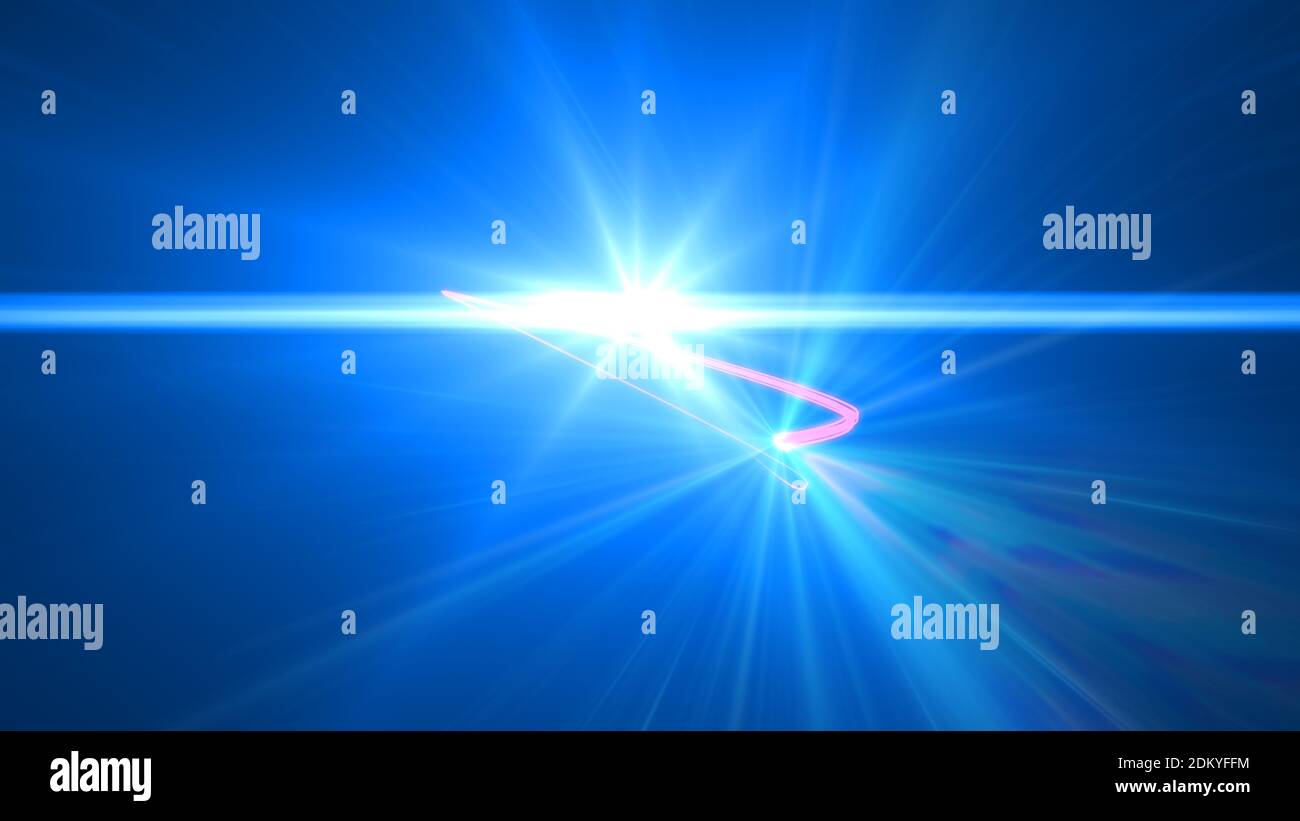 Creative illustration of laser line light ray space Stock Photo - Alamy