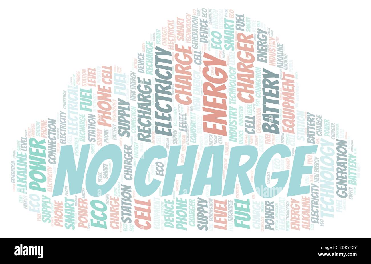 No Charge typography word cloud create with text only Stock Photo - Alamy