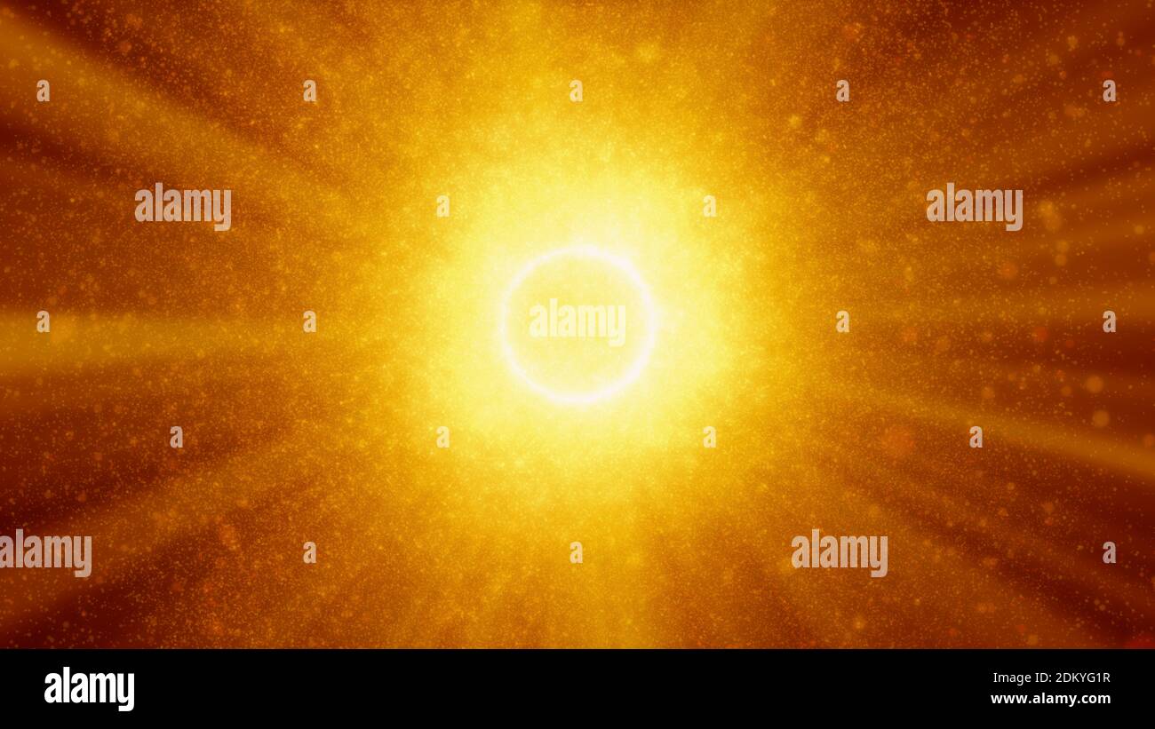 Abstract particles sun solar flare particles illustration 3d render ...