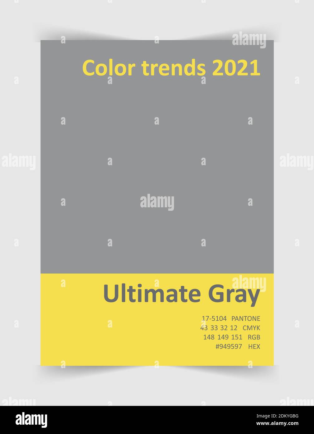 Color of the year 2021. Trendy ultimate gray shade Stock Vector Image ...
