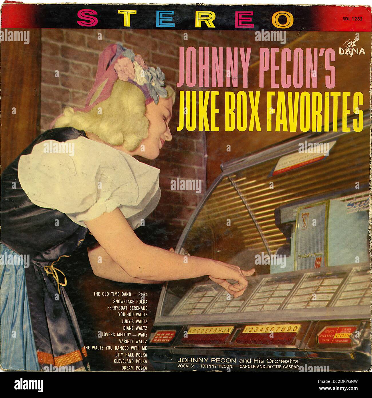 Johnny Pecon's Juke Box Favorites - Vintage Record Cover Stock Photo ...
