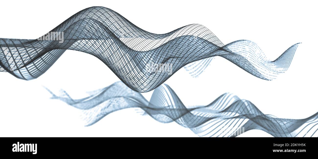 Modern Abstract Blue Wireframe Grid Structure Virtual Background Digital Technology Science