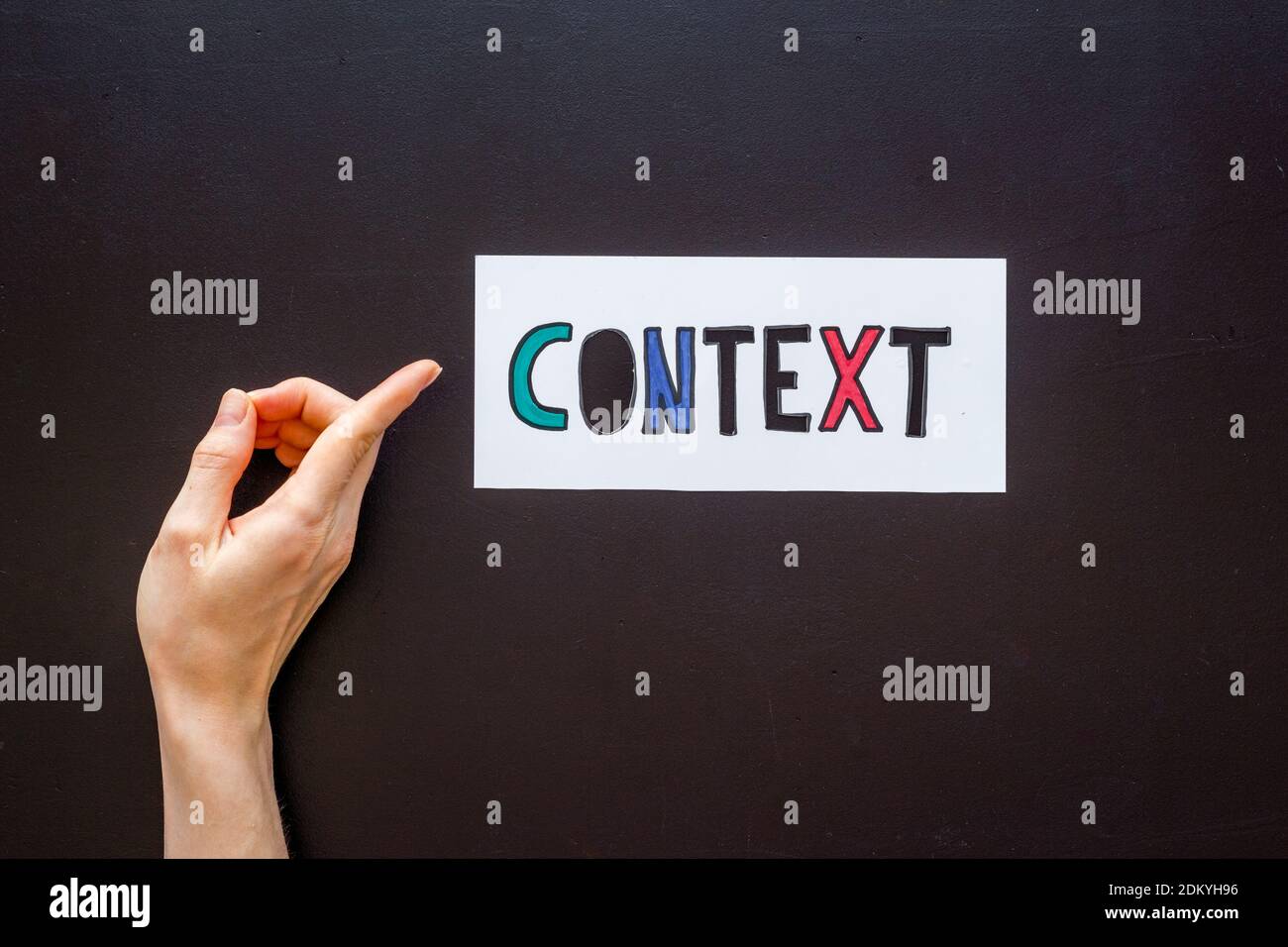 Context marketing concept. Word Context on paper banner, top view Stock ...
