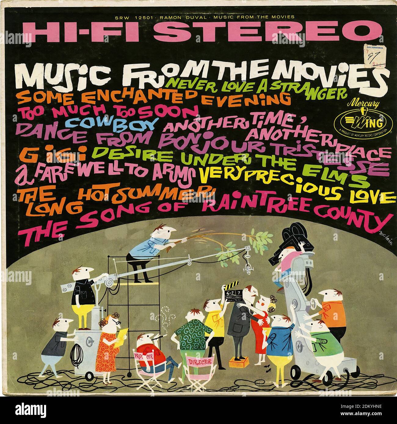Music from the Movies - Vintage Record Cover Stock Photo - Alamy