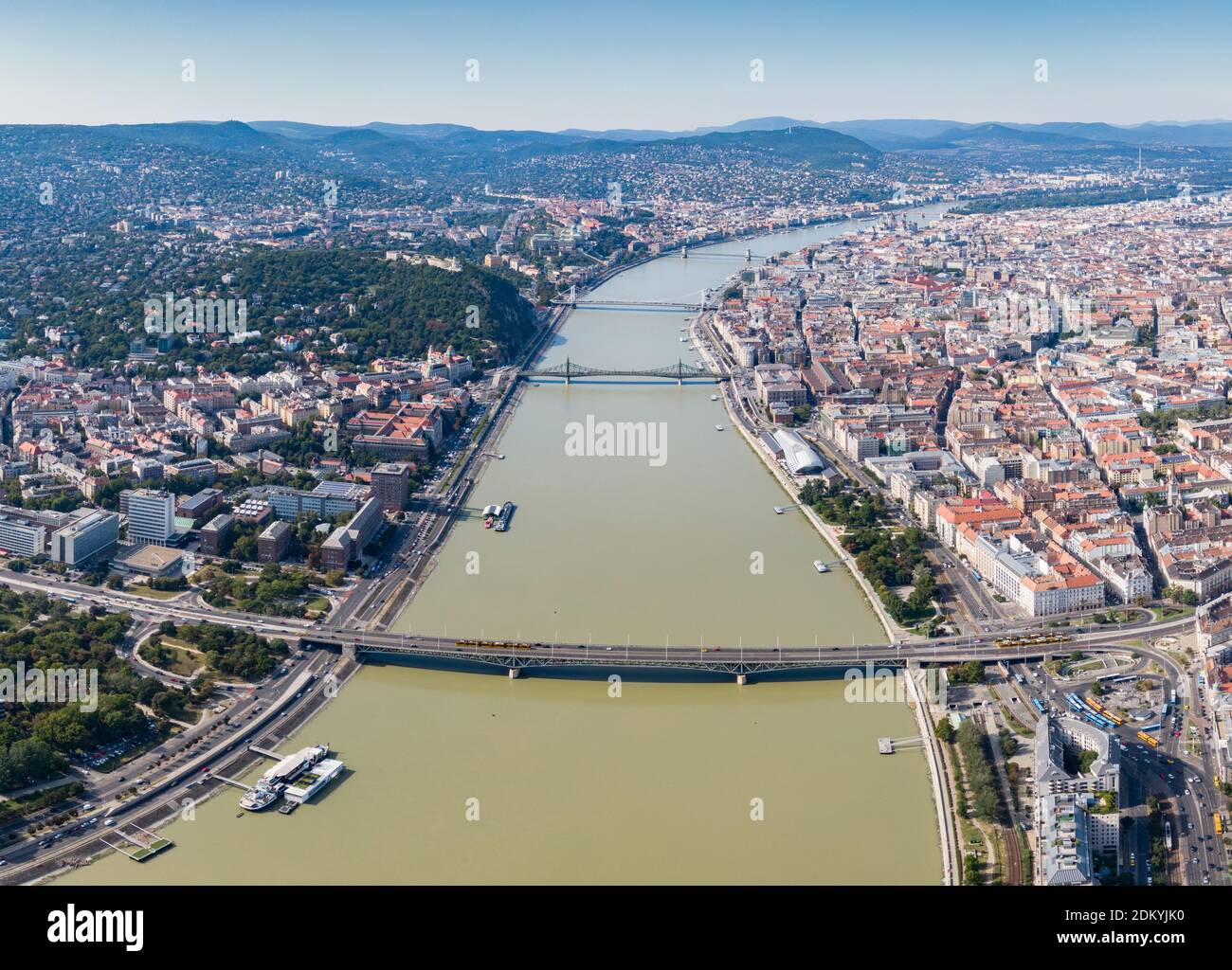 Aerial view of Budapest with River Danube Stock Photo - Alamy