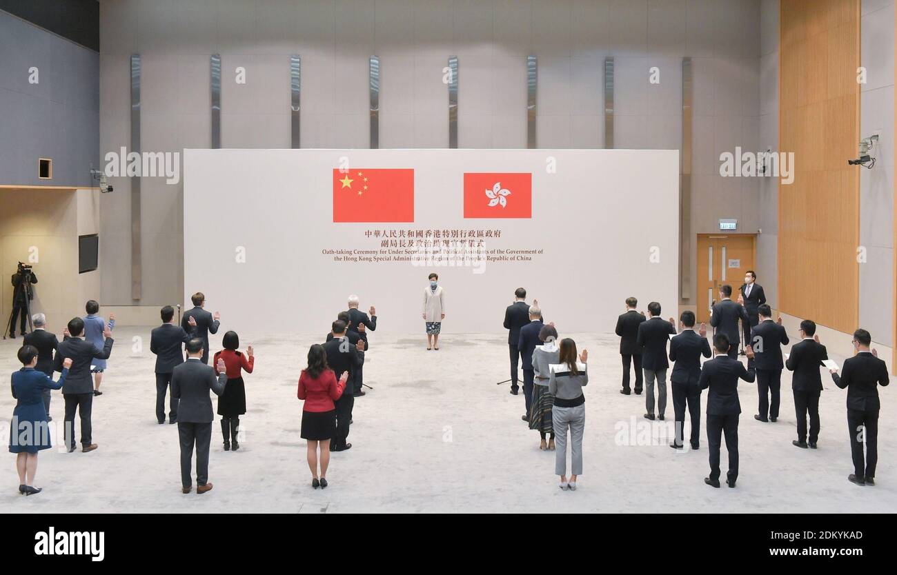 Hong Kong. 16th Dec, 2020. All the 12 under secretaries and 14 ...