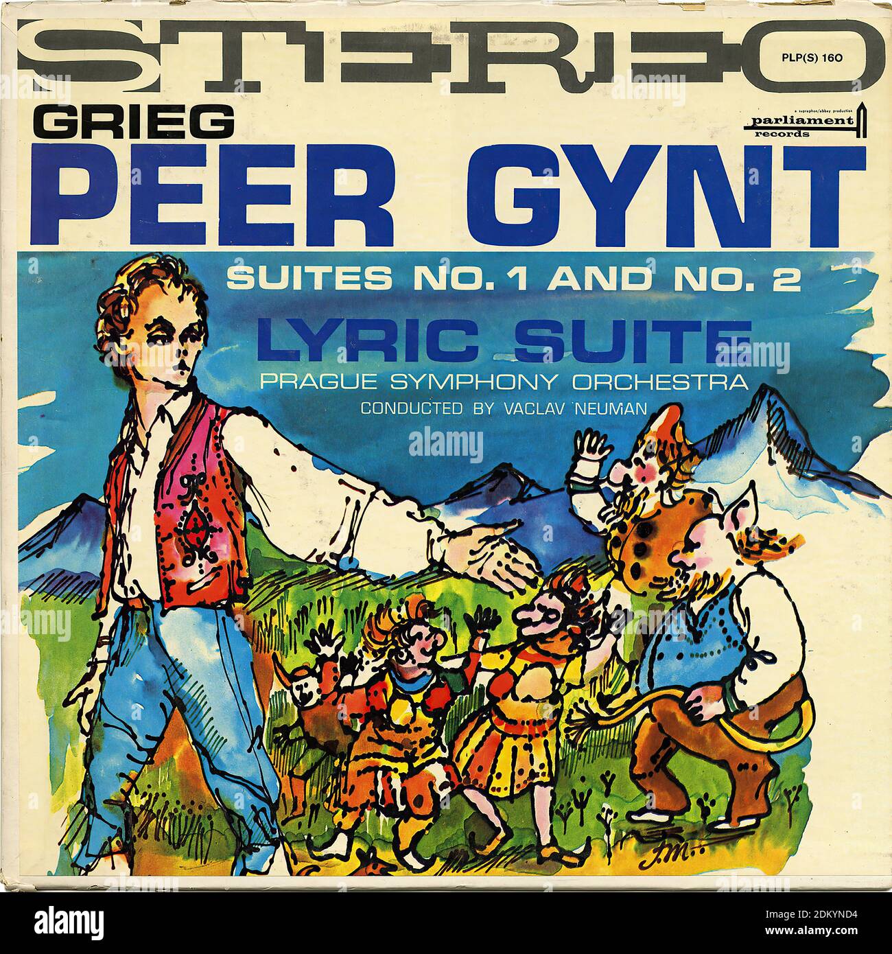 Peer Gynt Suite Nos. 1 & 2; Lyric Suite - Vintage Record Cover Stock ...