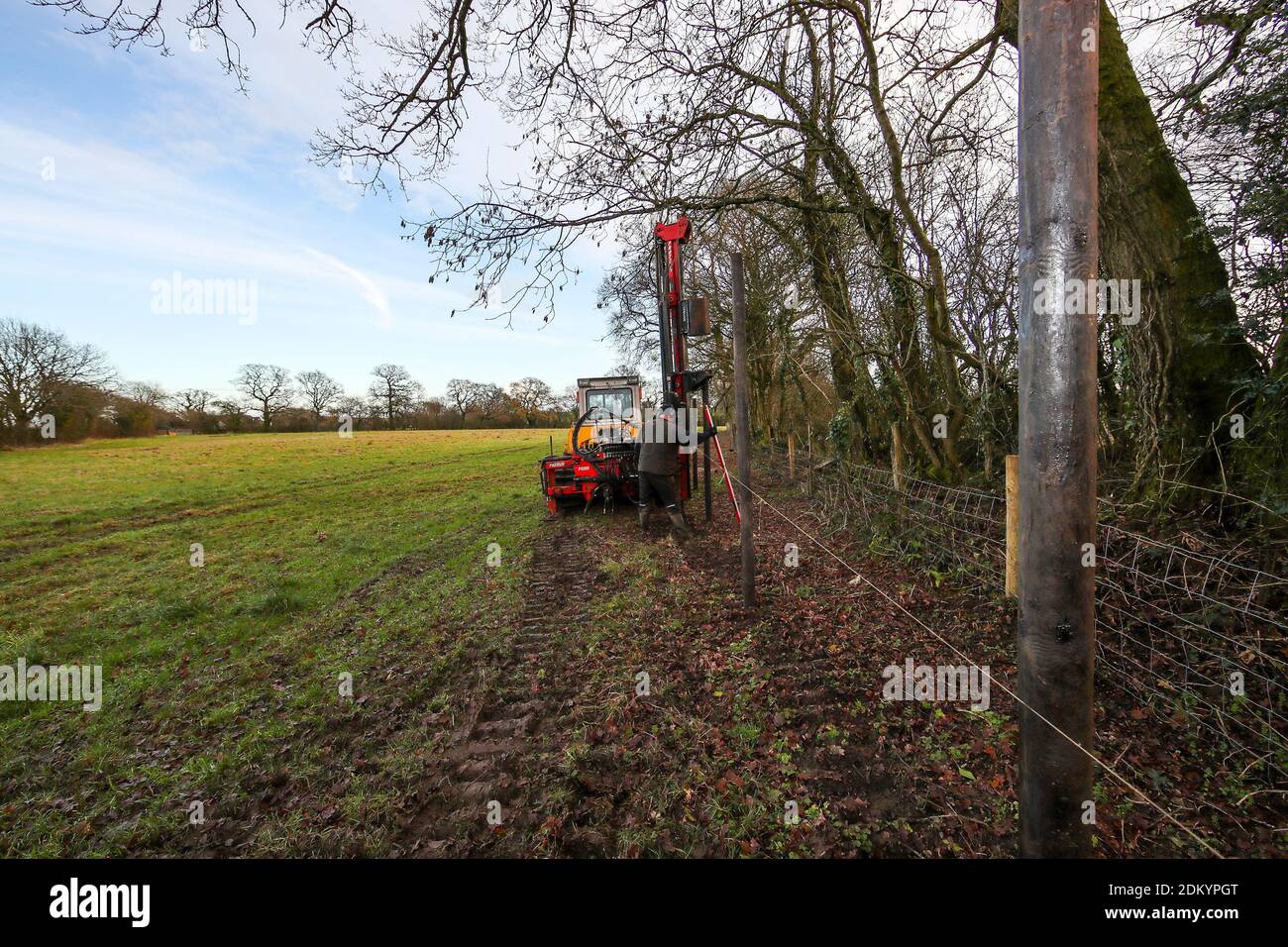 Pete Barnby Agricultural Fencing using a specially built and adapted ...