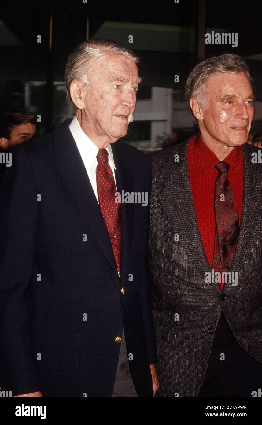 James Stewart and Charlton Heston at the 51st Annual Golden Apple ...