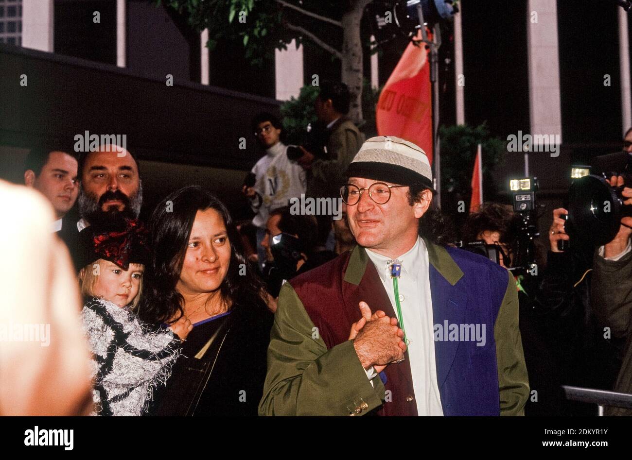 Robin Williams and wife Marsha at the LA Premiere of "Hook," December ...