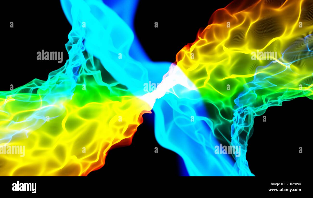 color canvas smoke, abstract 3d particle illustration Stock Photo - Alamy