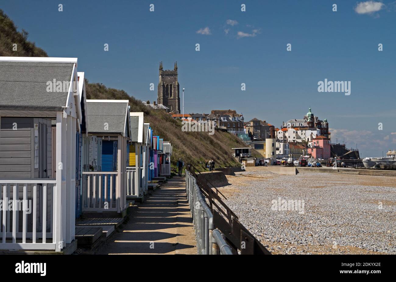 The North Norfolk Seaside Resort of Cromer with its Beach Huts, Pier ...