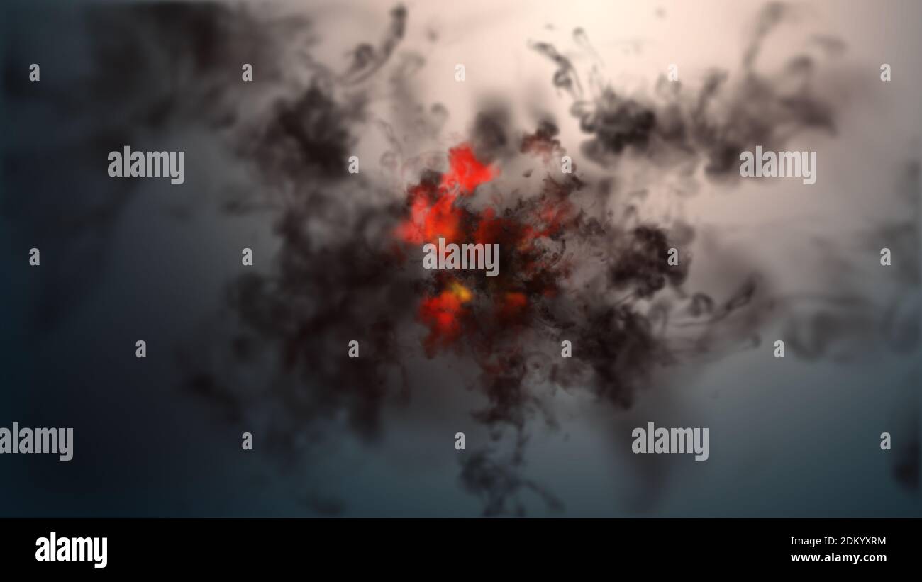 abstract smoke clouds fire in space illustration Stock Photo - Alamy