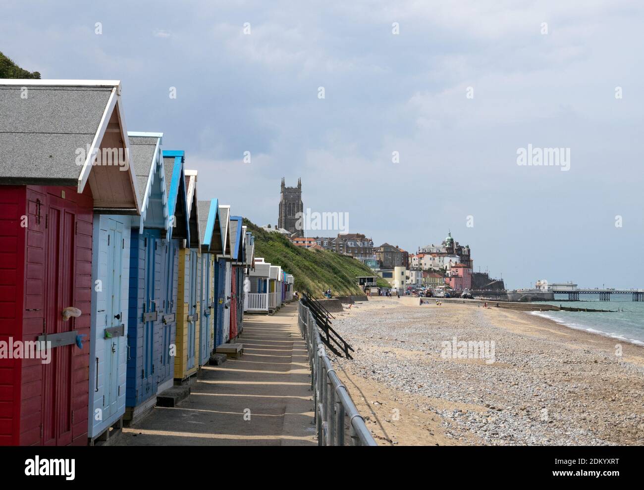 The North Norfolk Seaside Resort of Cromer with its Beach Huts, Pier ...