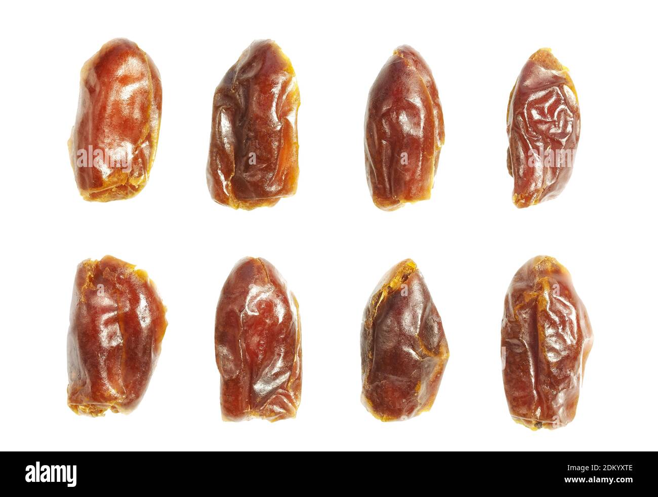 Close up of dried organic dates isolated on white background Stock ...