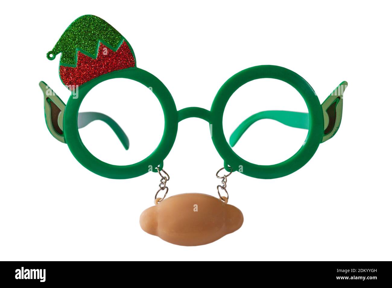 Pair of Wilko Elf Christmas glasses isolated on white background Stock ...