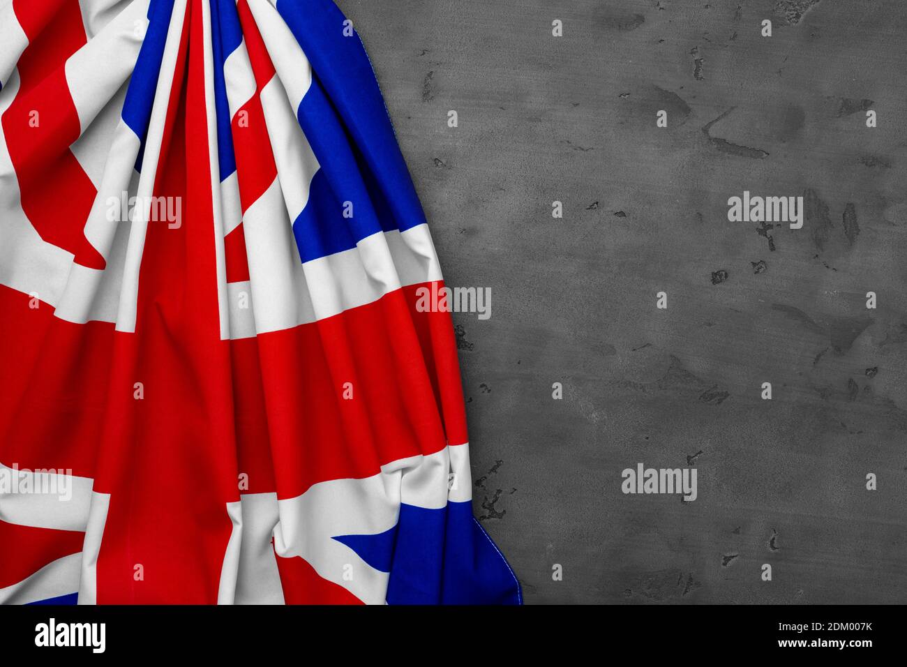 Flag of United Kingdom on grey background Stock Photo - Alamy