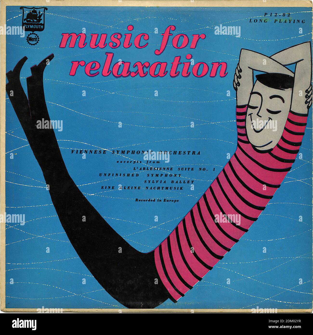 Music for Relaxation - Vintage Record Cover Stock Photo - Alamy